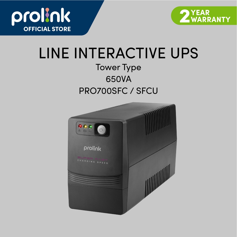 [East Malaysia] Prolink 650VA/390W UPS Power Backup with AVR | 2 Years ...
