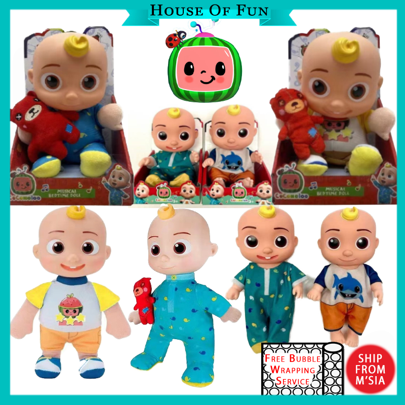 CoComelon Musical Bedtime JJ Doll Soft Plush Body Kids Sleeping ...