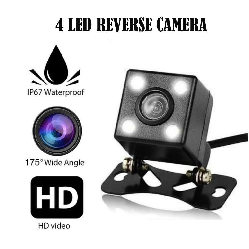 4 LED Reverse Camera Car Rear Cam Fisheye Night HD Vision High Quality ...