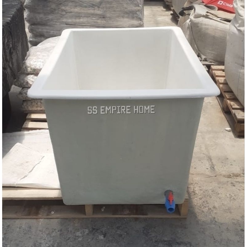 NEX 3 x2x2 White Fiberglass Fish Tank Outlet Water Pond Aquarium Heavy ...
