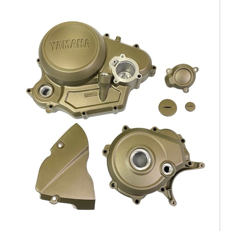 YAMAHA FZ150 Y15 YSUKU V1 V2 PNP MAGNET COVER CLUTCH COVER FULL SET MATT GOLD MATT BLACK ...