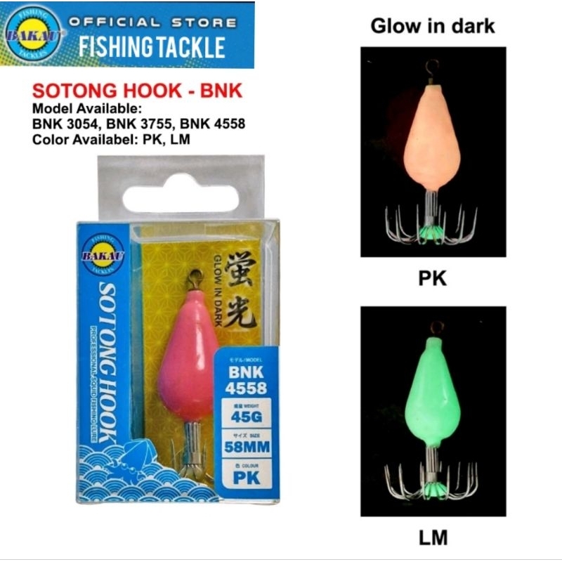 (30g-45g) Bakau Sotong Hook BNK Sotong Jig Fishing Hook Matakail Gewang ...