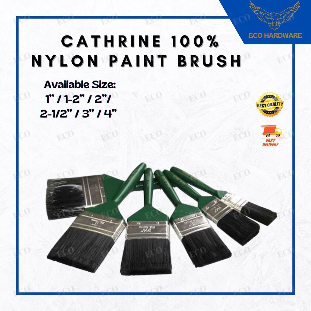 (12pcs) CATHRINE 680 Nylon Paint Brush Halal Berus Cat Painting Tools ...