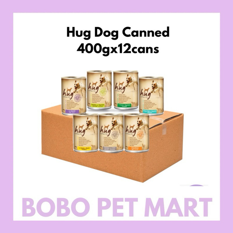 Hug Dog Canned Wet Food 400g x 12 cans ( 1 ctn ) | Shopee Malaysia