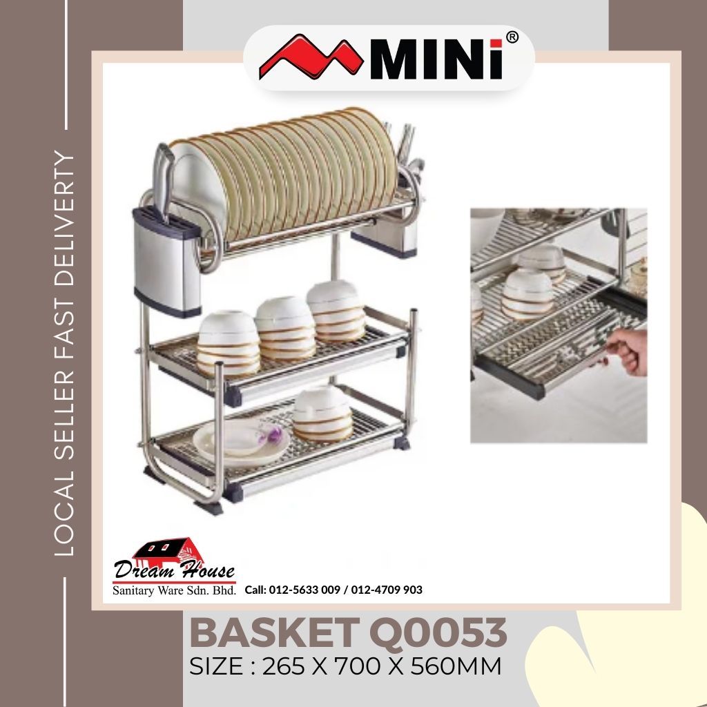 DH WARE 2 OR 3 TIER SUS 304 DISH RACK MULTI RACK RAK PINNGAN STAINLESS ...