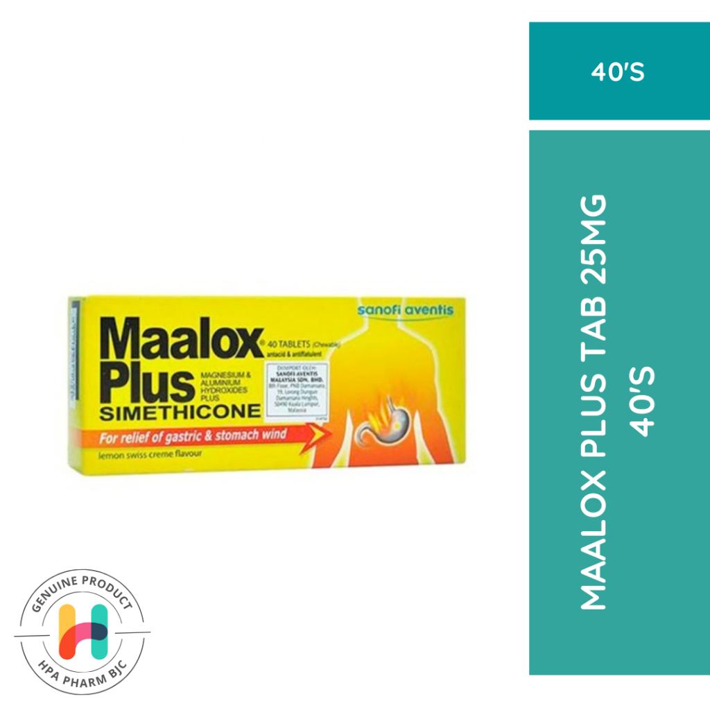 MAALOX PLUS TAB 25MG 40'S | Shopee Malaysia