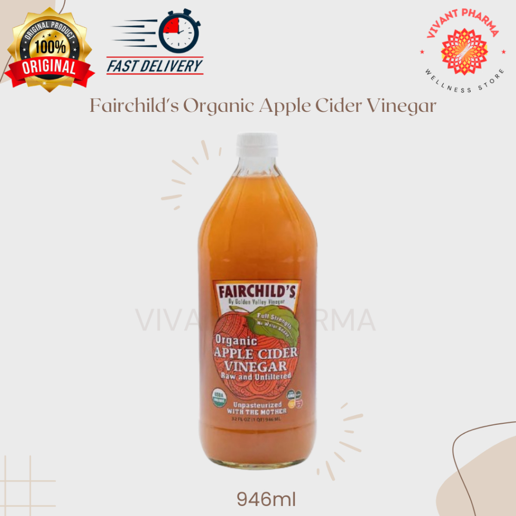 Fairchild's Organic Apple Cider Vinegar with the Mother 946 ml (Raw ...