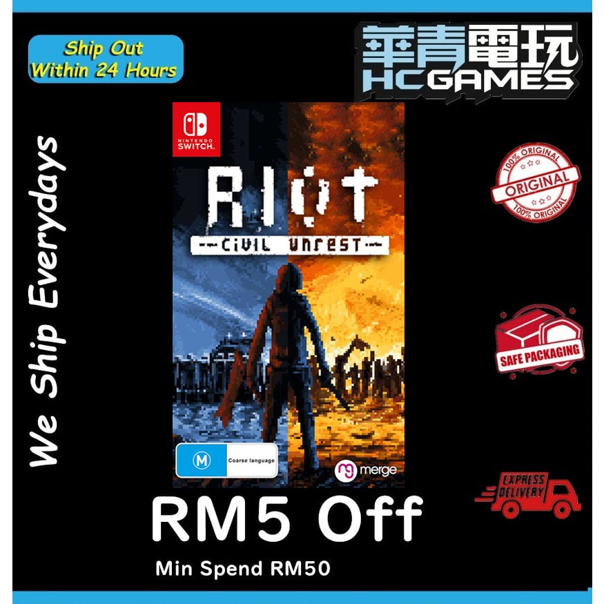 Switch Riot Civil Unrest (English-Catridge-New Seal) | Shopee Malaysia