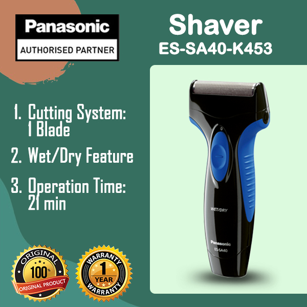 PANASONIC ES-SA40 SHAVER RECHARGEABLE ELECTRIC ES-SA40-K453 | Shopee ...