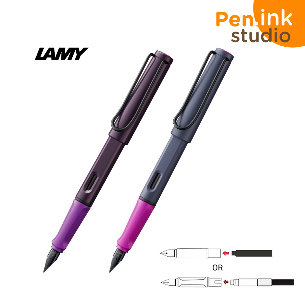 Lamy Safari Violet Blackberry and Pink Cliff Fountain Pen Special ...