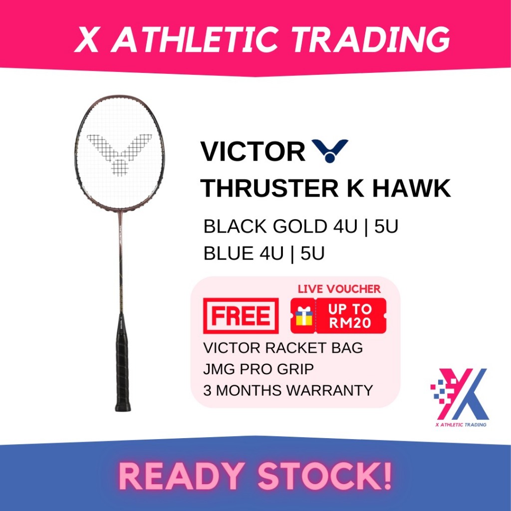 [MY CODE]Victor Thruster K Hawk Badminton racket tk hawk[4U/5U] FOC ...