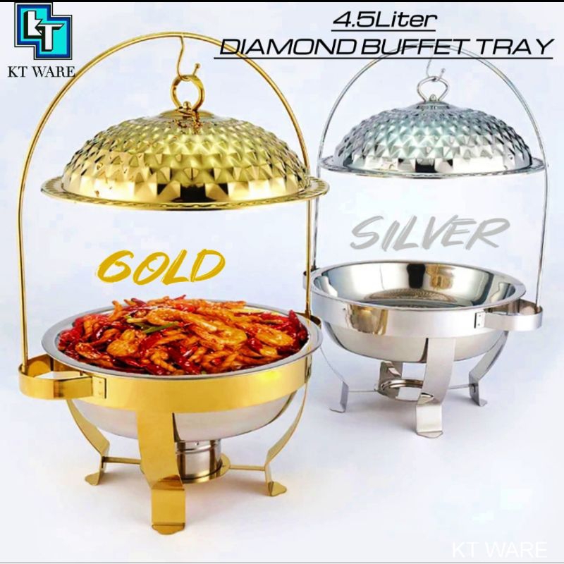 KT WARE 4.5 Liter Hanged Chafer Hanging Chafing buffet tray Dish Crown ...