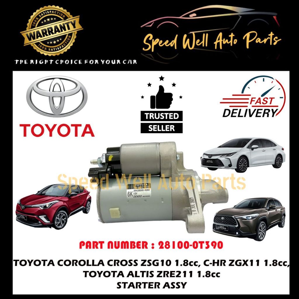 [TOYOTA STARTER] TOYOTA CROSS ZSG10 1.8cc, C-HR ZGX11 1.8cc, ALTIS ...