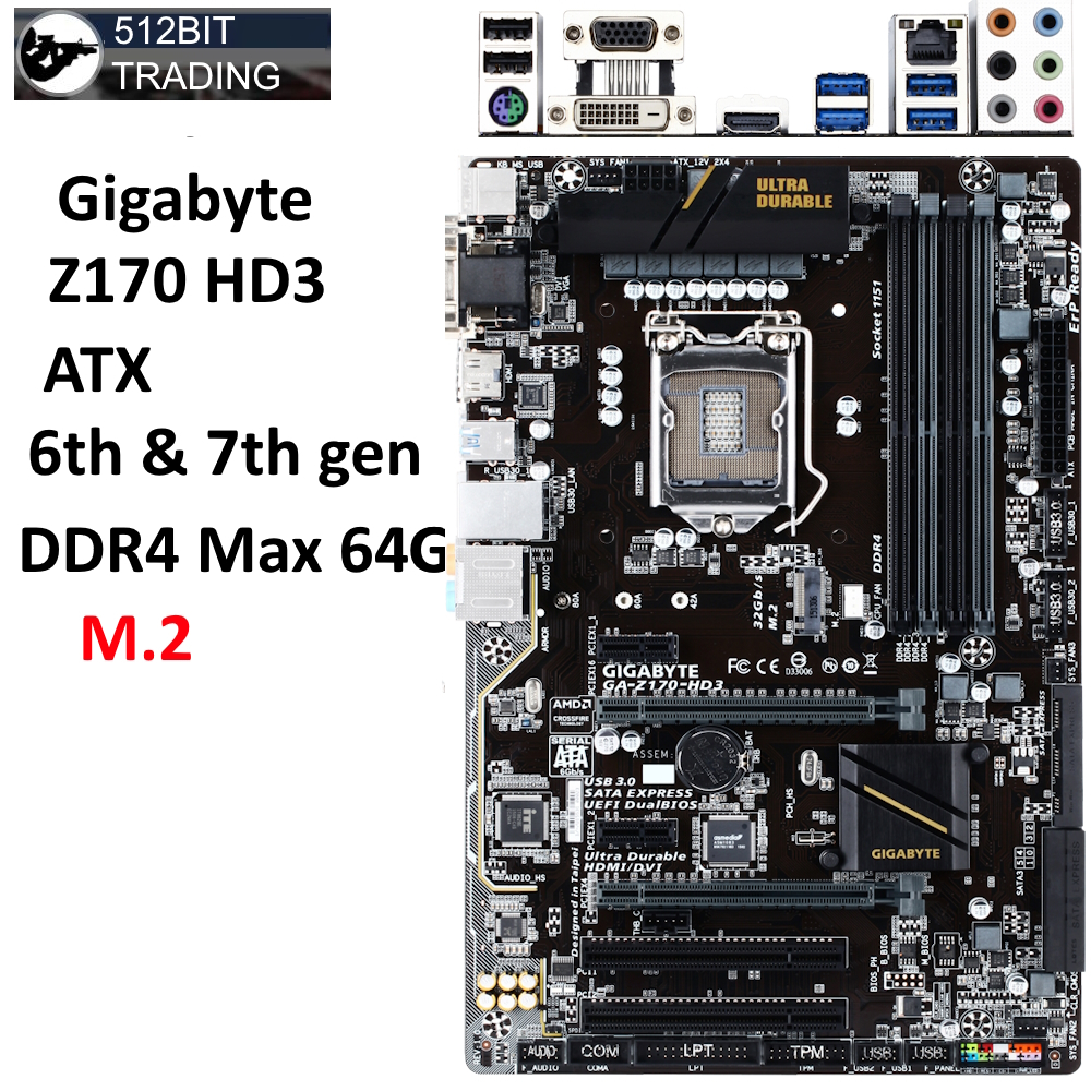 ASUS MSI Gigabyte B150M H110M B250M 1151 Z270 6th/7th gen motherboard ...