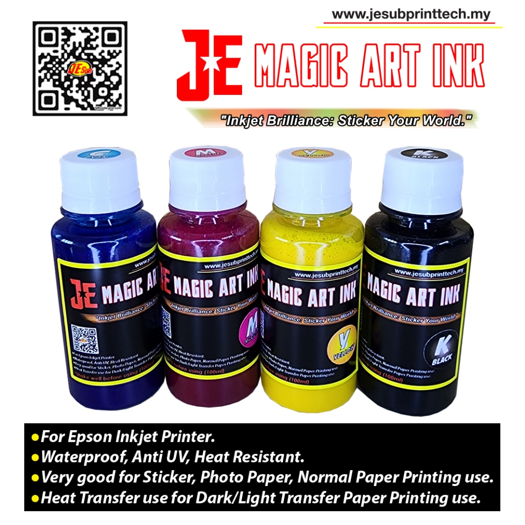 Art Pigment Ink For Epson Printer - JE Magic Art Ink - For Mirrorkoat ...
