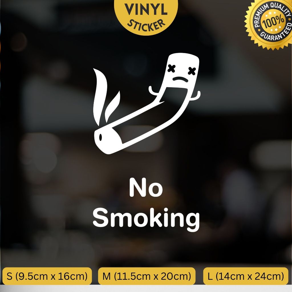 Restaurant No Smoking-Cute Face Vinyl Sticker (Die-cutting) RESTAURANT ...