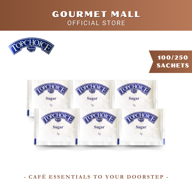 TopChoice White Sugar Sachet Gula Putih Paket 白糖 - 100/250 Sachets (5g ...