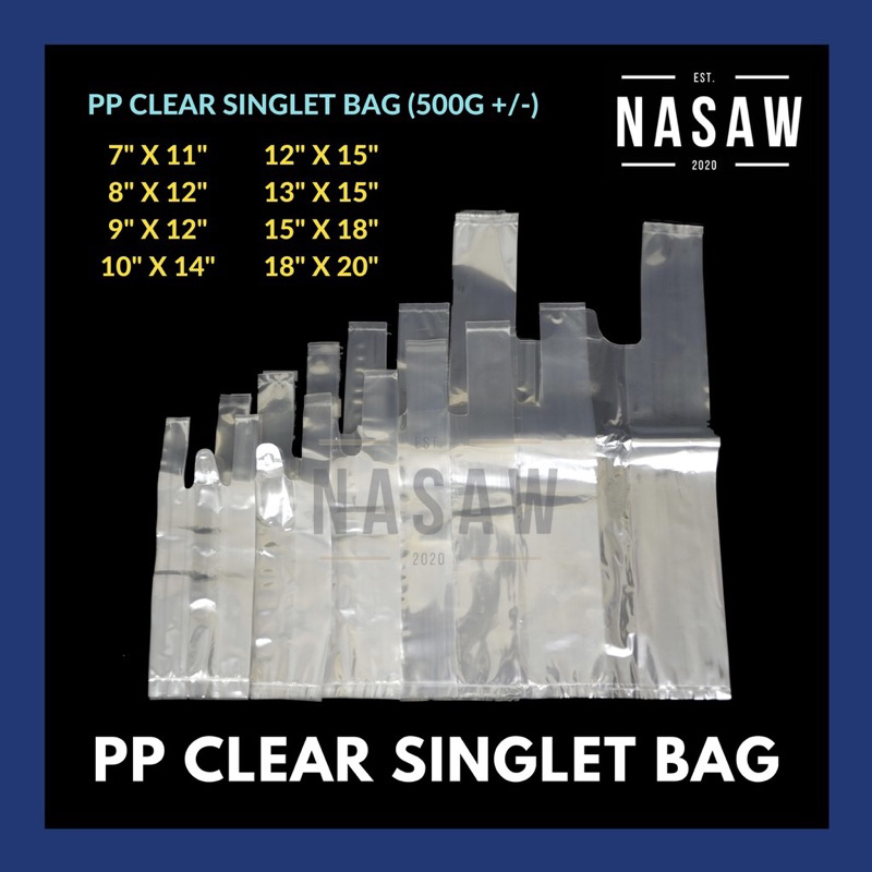 [MURAH!] PP Singlet Bag / PP Transparent Singlet Bag / Plastik Beg ...