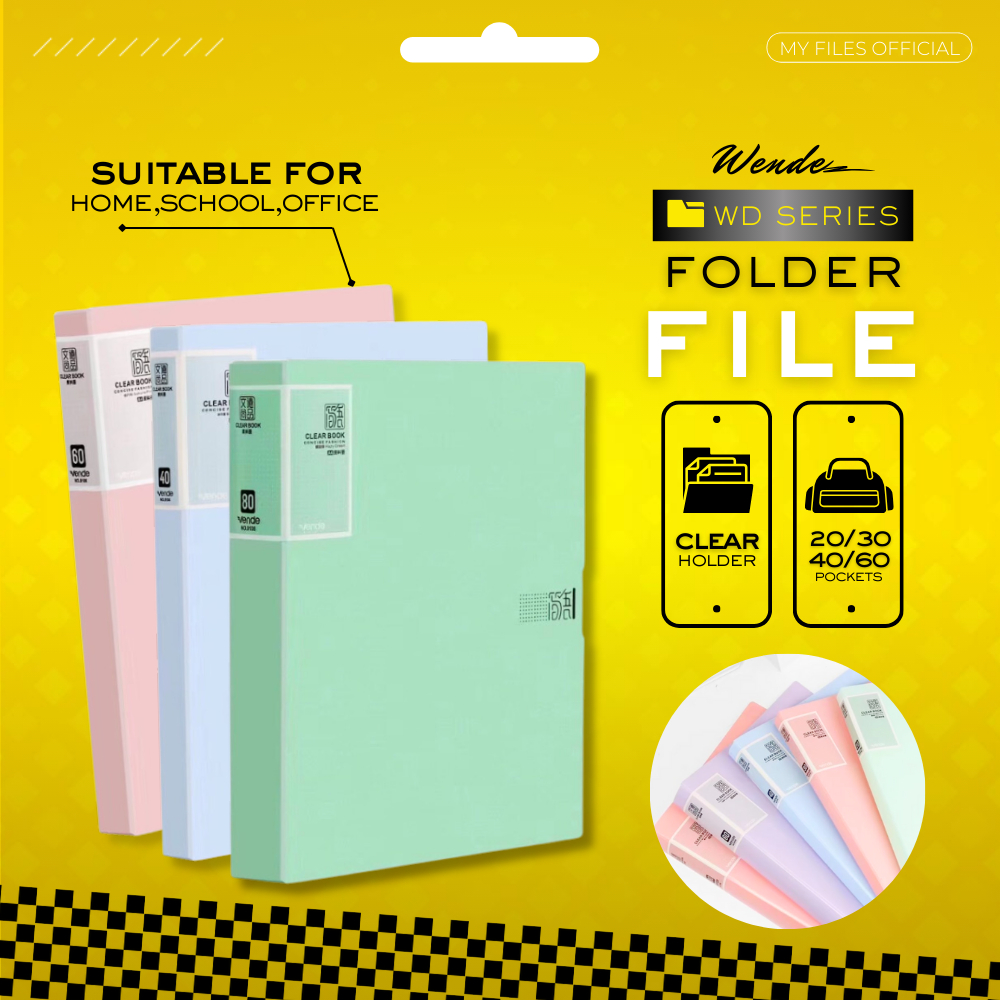 A4 Clear Holder Display Book 20 30 40 60 Pocket File Folder Fail ...