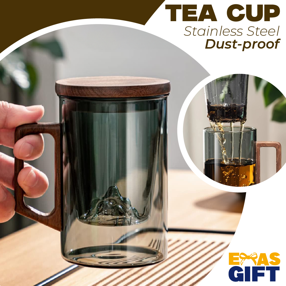 Glass Cup Tea Filter Glass Tea Cup with Infuser Filter Glass Tea Cup ...