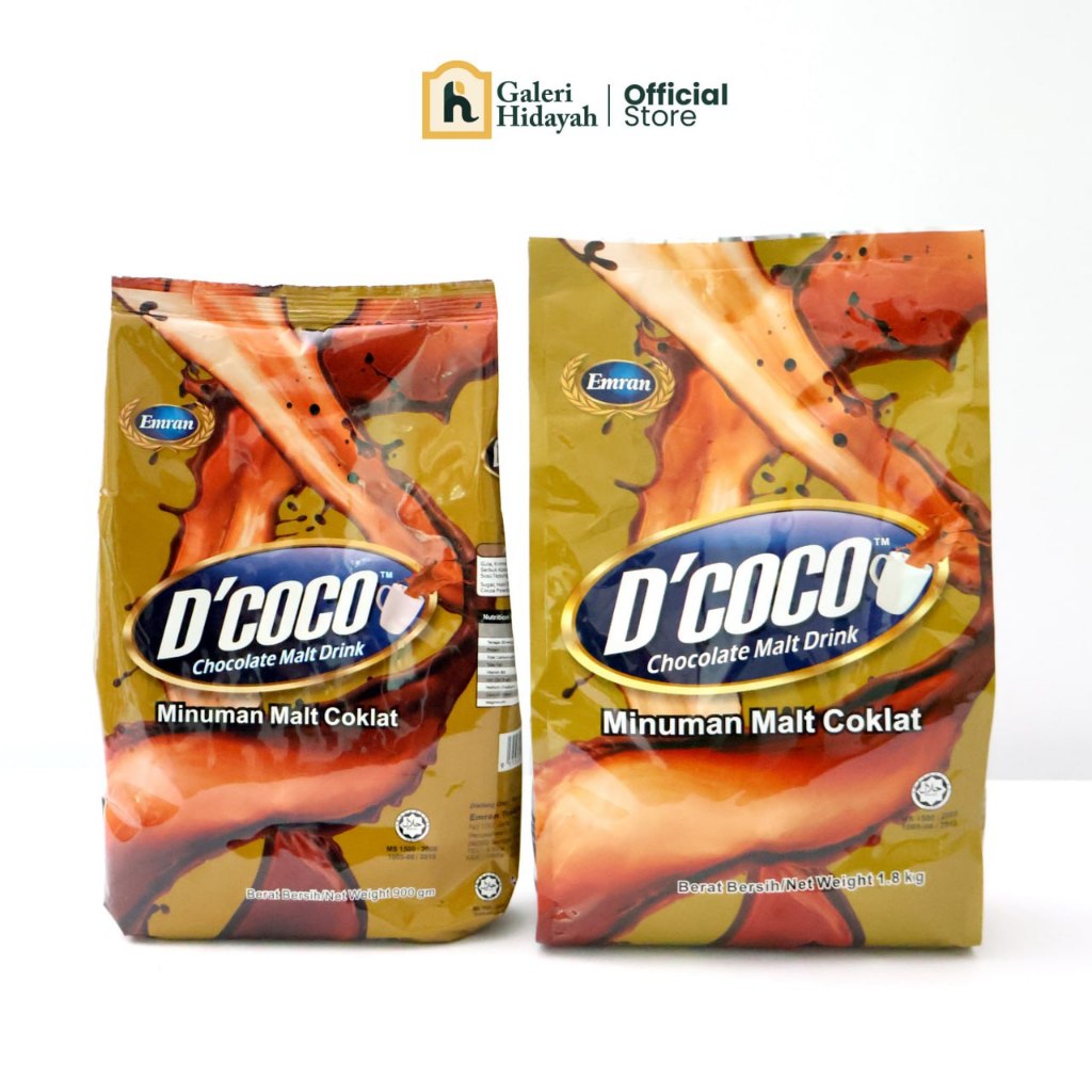 EMRAN D'COCO CHOCOLATE MALT DRINK - 400 GRAM / 900 GRAM / 1.8 KG ...