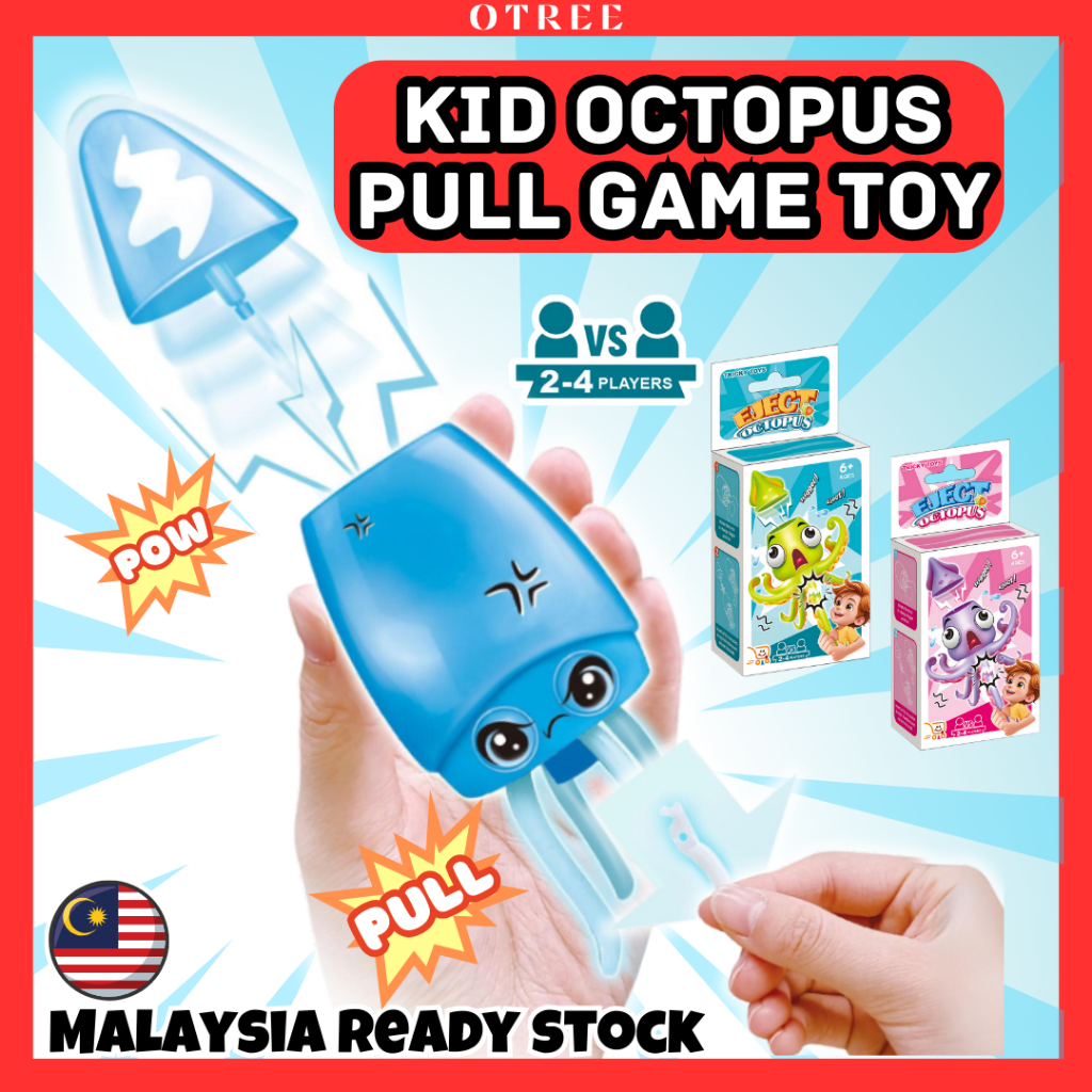 🌈NEW GAME TOY🌈Fun Kid Octopus Pull Out Jump Box Game Play Toy/Gathering ...