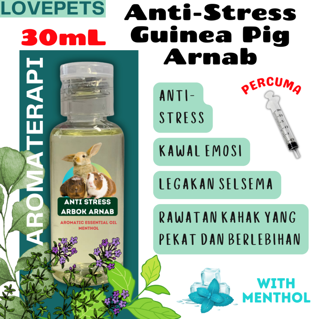 LovePets | Ubat Anti Stress Guinea Pig Arnab / Sakit Kepala / Masalah ...