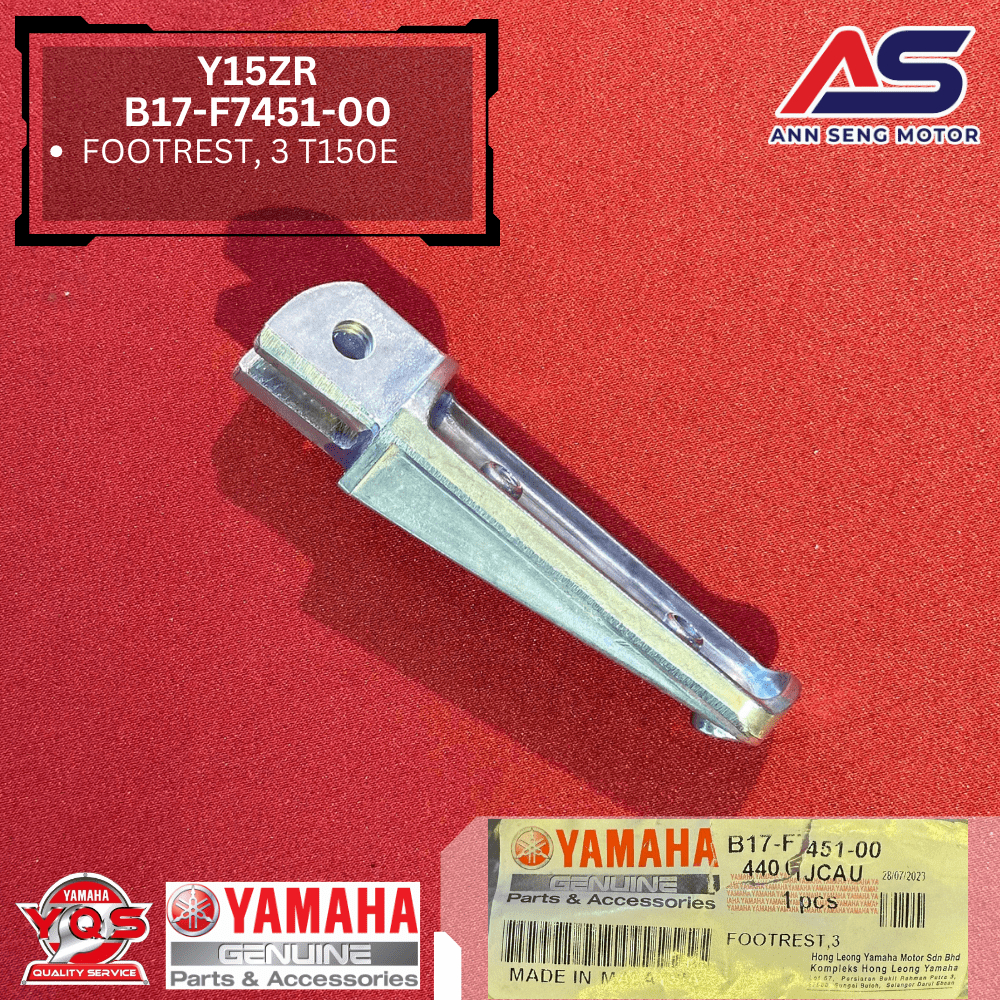 YAMAHA Y15ZR FOOTREST,3 T150E ORIGINAL (B17-F7451-00) | Shopee Malaysia