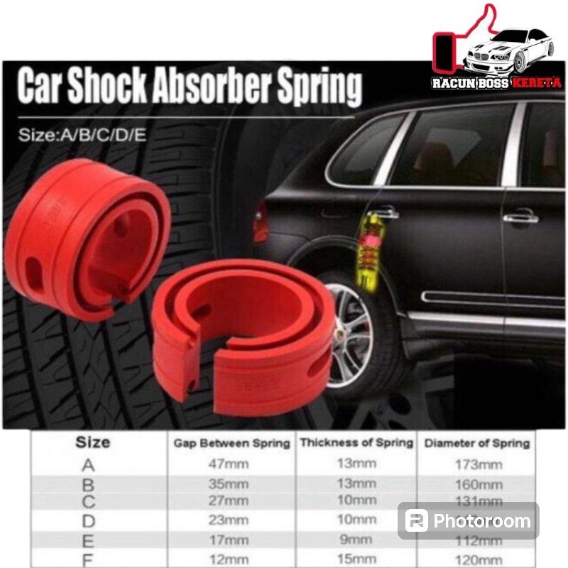 READY STOCK COLLECTIVE 2pcSET Car Absorber Spring Buffer Bumper Coil ...