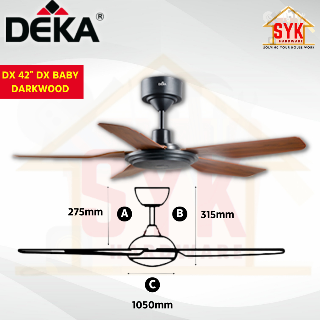 SYK FREE SHIPPING Deka DX 56 DX Baby L 56 42 Inch Ceiling Fan LED DC ...