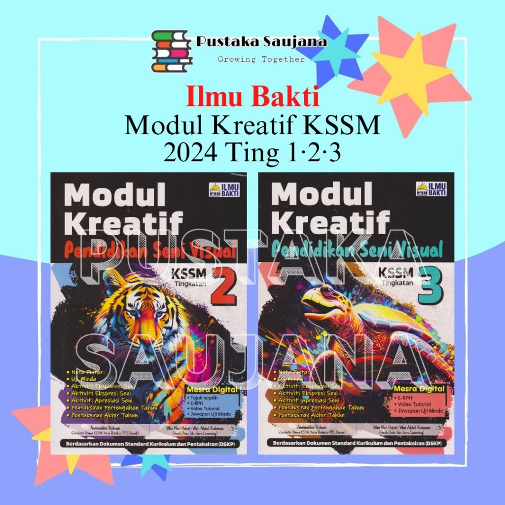 [Saujana] ILMU BAKTI Modul Kreatif P Seni Visual 2024 Ting 1·2·3 | Shopee Malaysia