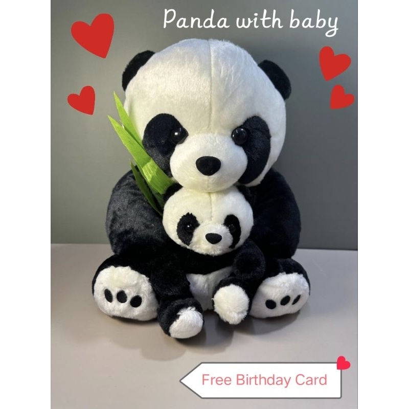 Cute Panda with baby Doll Best Hug 35/60cm Large Animal Doll Children ...