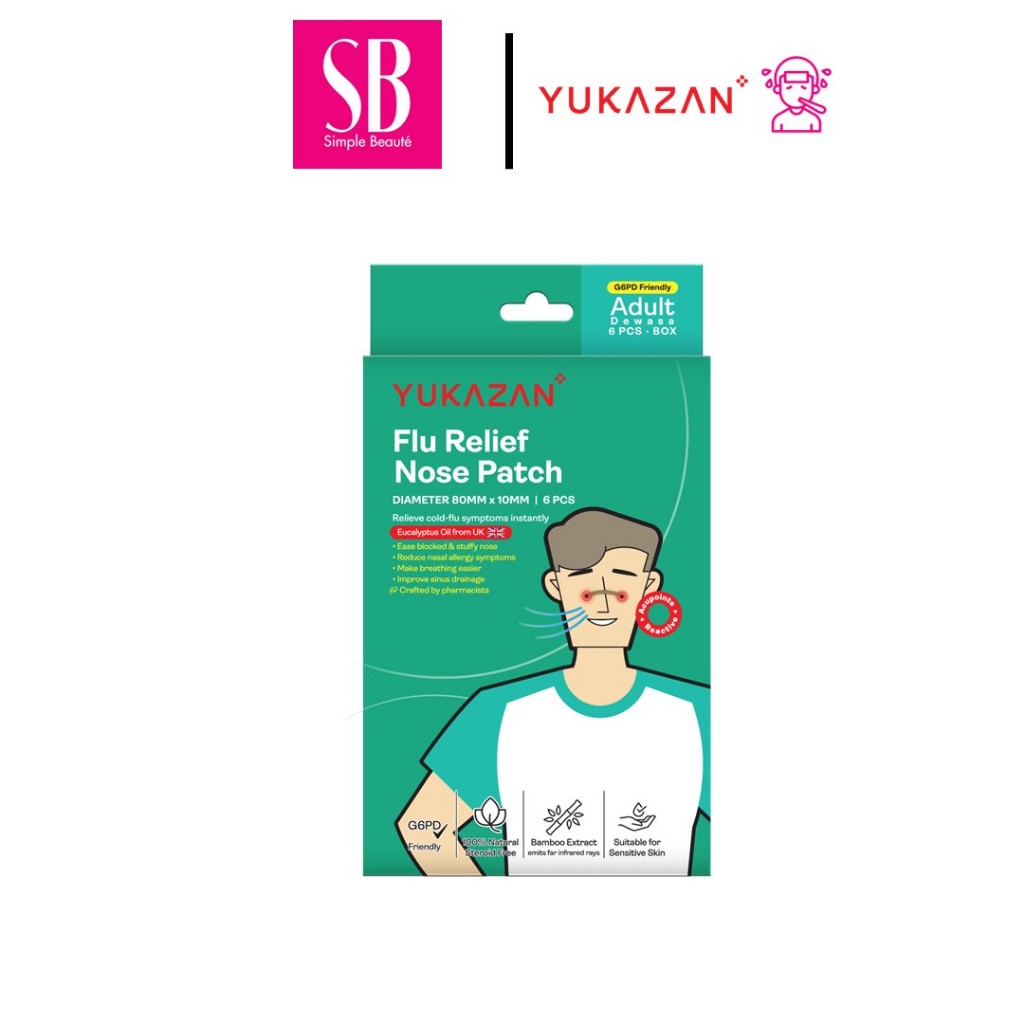 Yukazan Adult Flu Relief Nose Patch 6'S / Relieve Flu / Stuffy Blocked ...