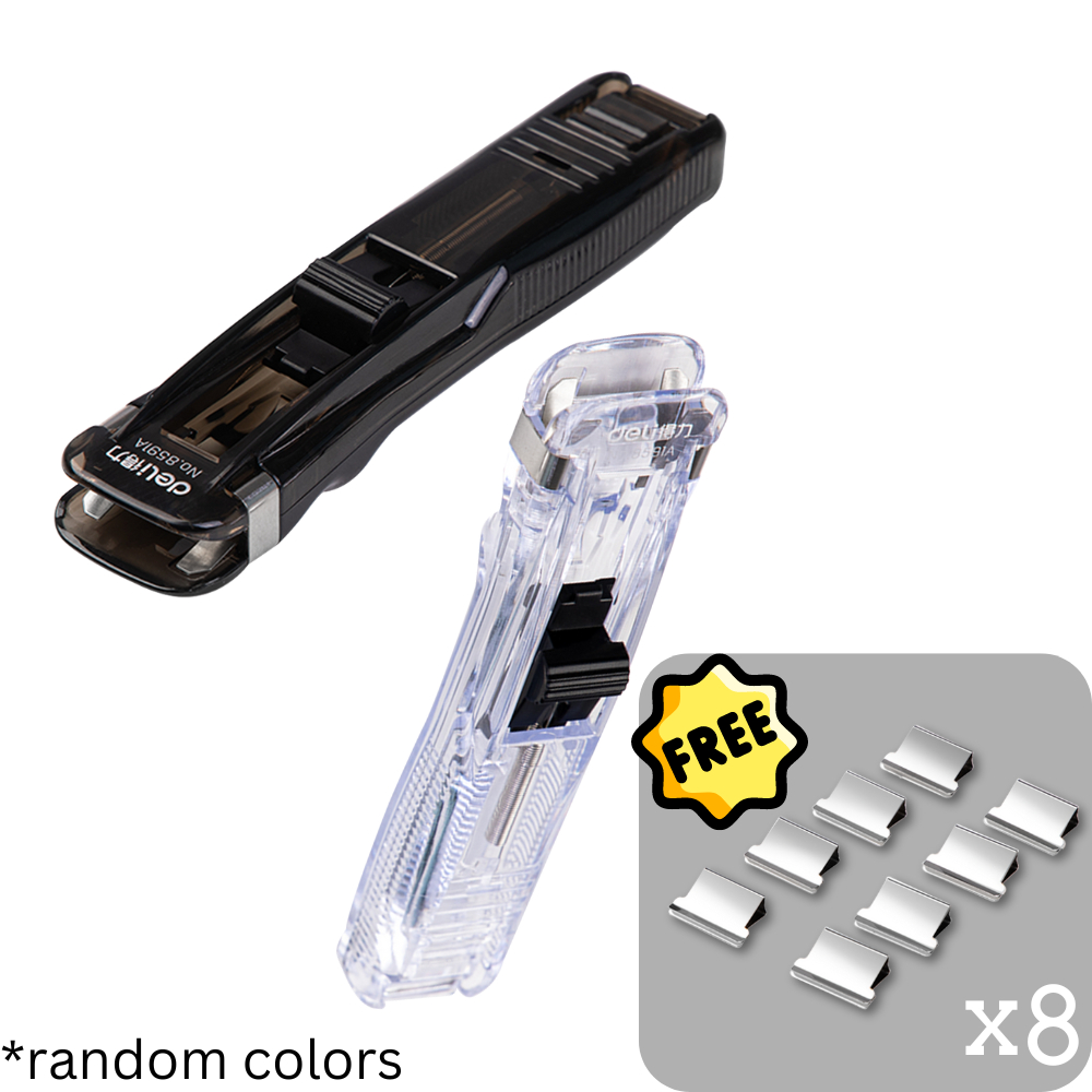 Deli Nail Free Stapler Pusher Clip Dispenser Fastener / Binder Clip ...