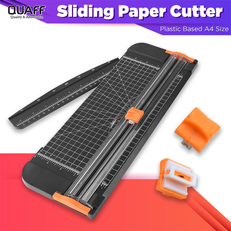 QUAFF Paper Cutter Plastic Based / Sliding Cutter / Paper Trimmer A4 ...