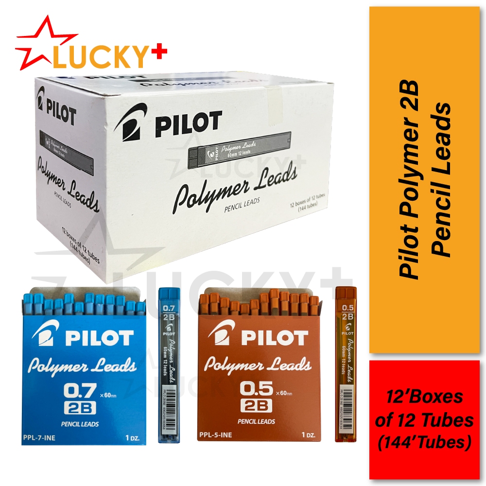 (100% Original) Pilot 2B Polymer Pencil Leads 0.5 mm / 0.7 mm (144'tube ...