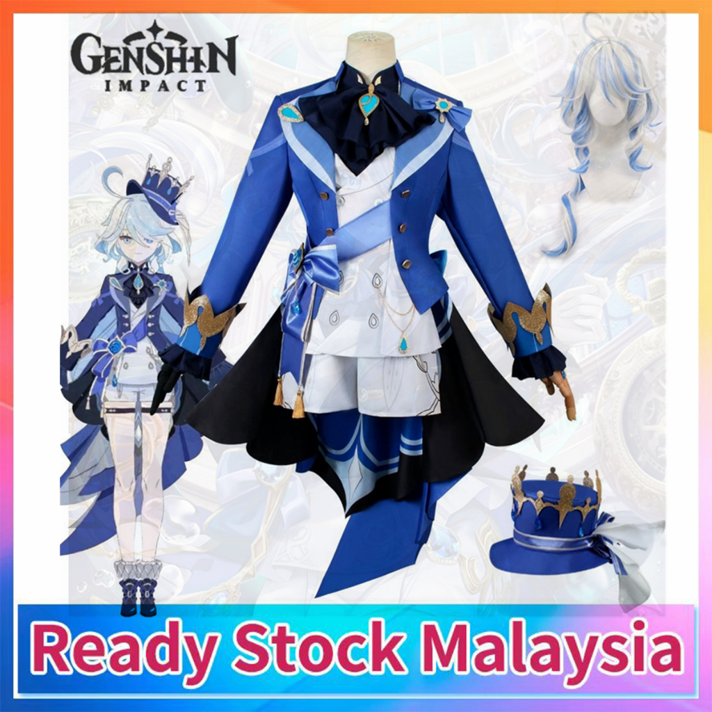 Game Impact Furina Focalors Cosplay Costume Anime Full Set With Hat ...
