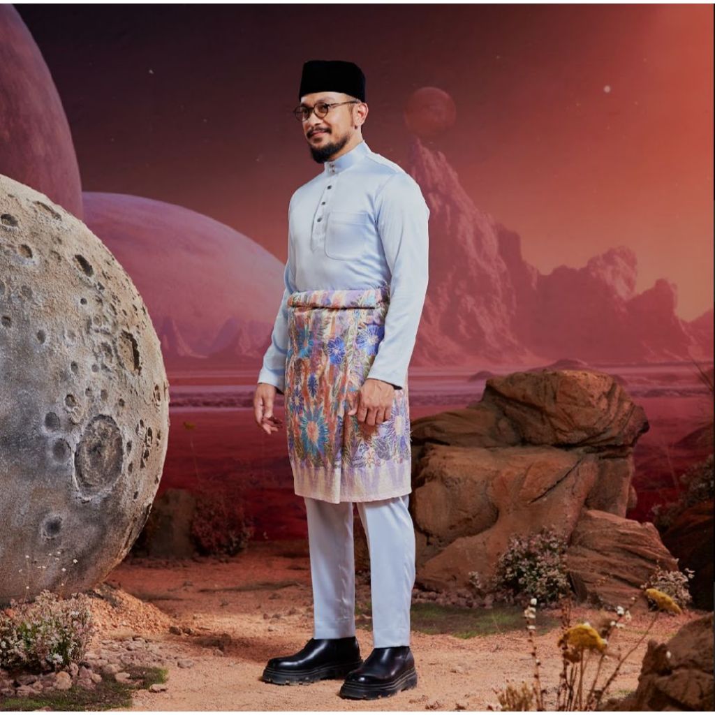 [ TAILORED FIT ] Baju Melayu Bulan Bintang ICY BLUE | Shopee Malaysia