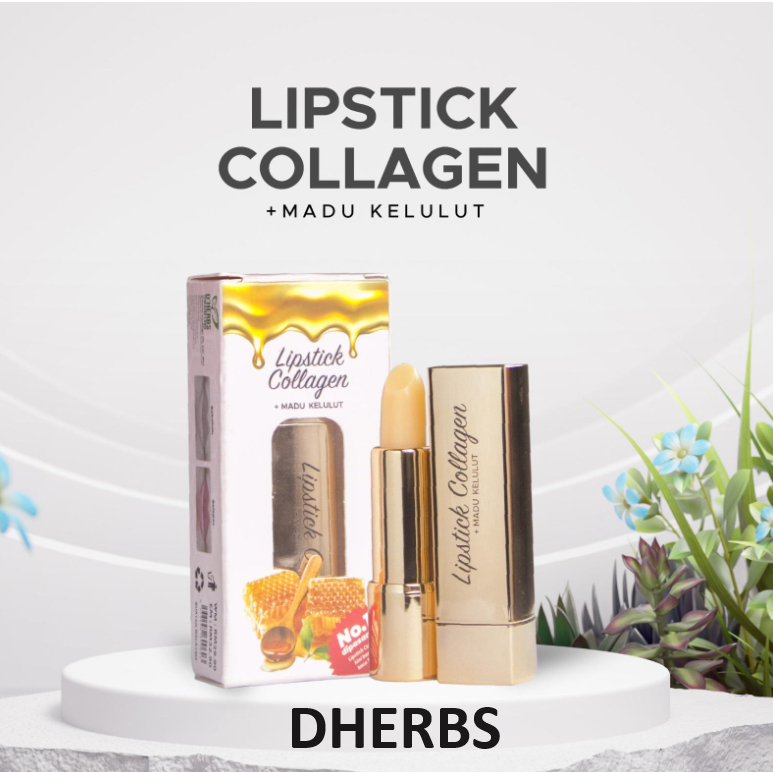 DHERBS LIPSTICK COLLAGEN + MADU KELULUT ( TERBAHRU ) ***GOLD*** | Shopee Malaysia