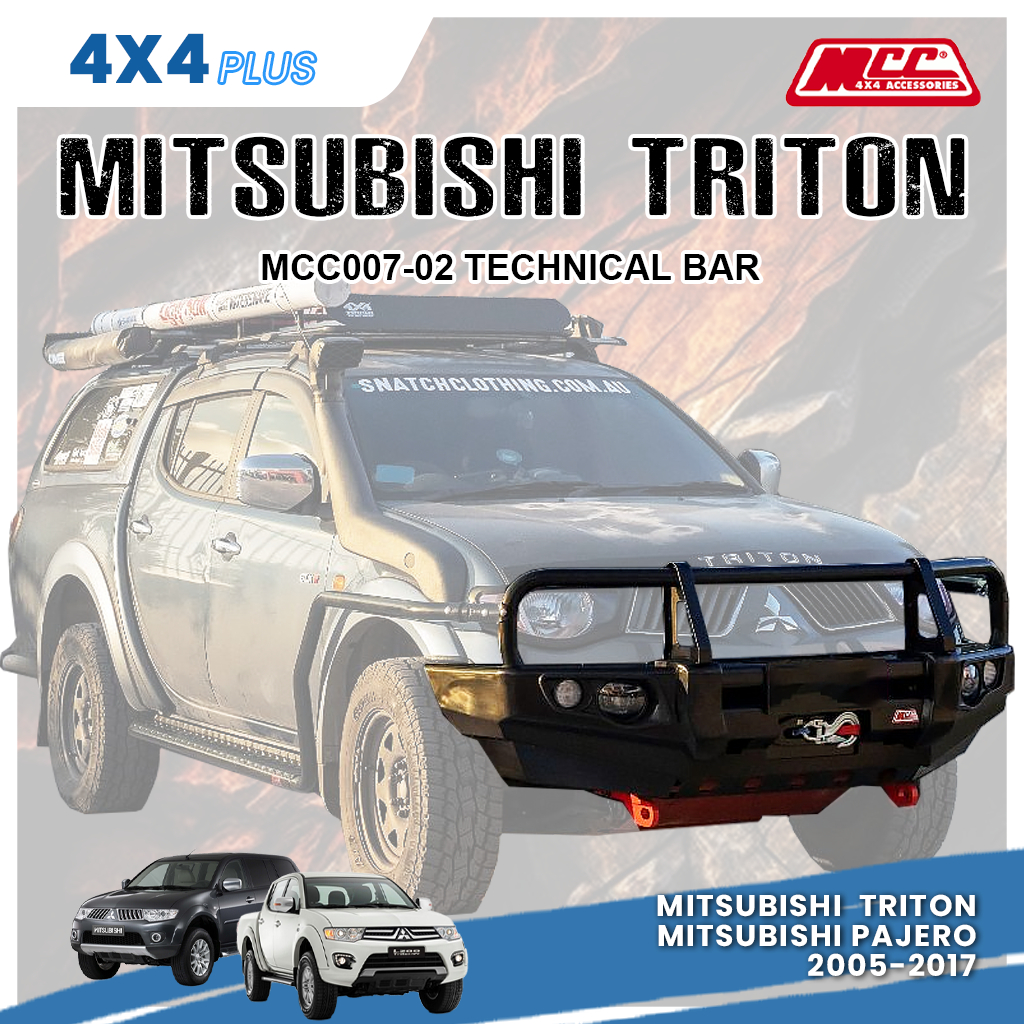 Mitsubishi Triton Front Bull Bar Pajero 2005-2017 Bumper Besi 4X4 Heavy ...