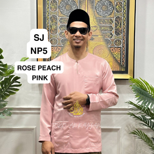 AJU MELAYU JOHOR SLIMFIT PINK BELACAN (BAJU SAHAJA) BAJU MELAYU LEHER ...