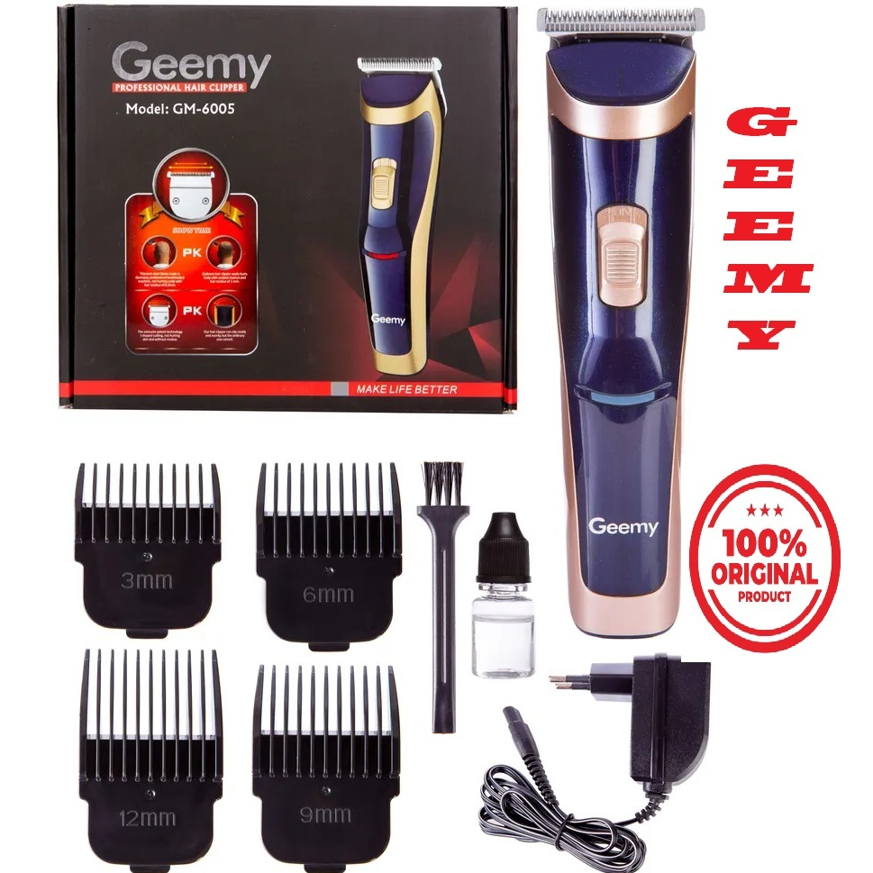 ORIGINAL Geemy GM6005/GM6130 Professional Hair Cutter Rechargeable Hair ...
