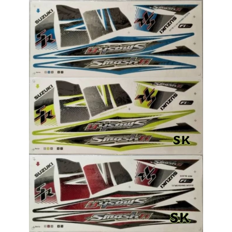 SUZUKI SMASH SR FI (1) STRIPE BODY STICKER STIKER (READY STOCK ...
