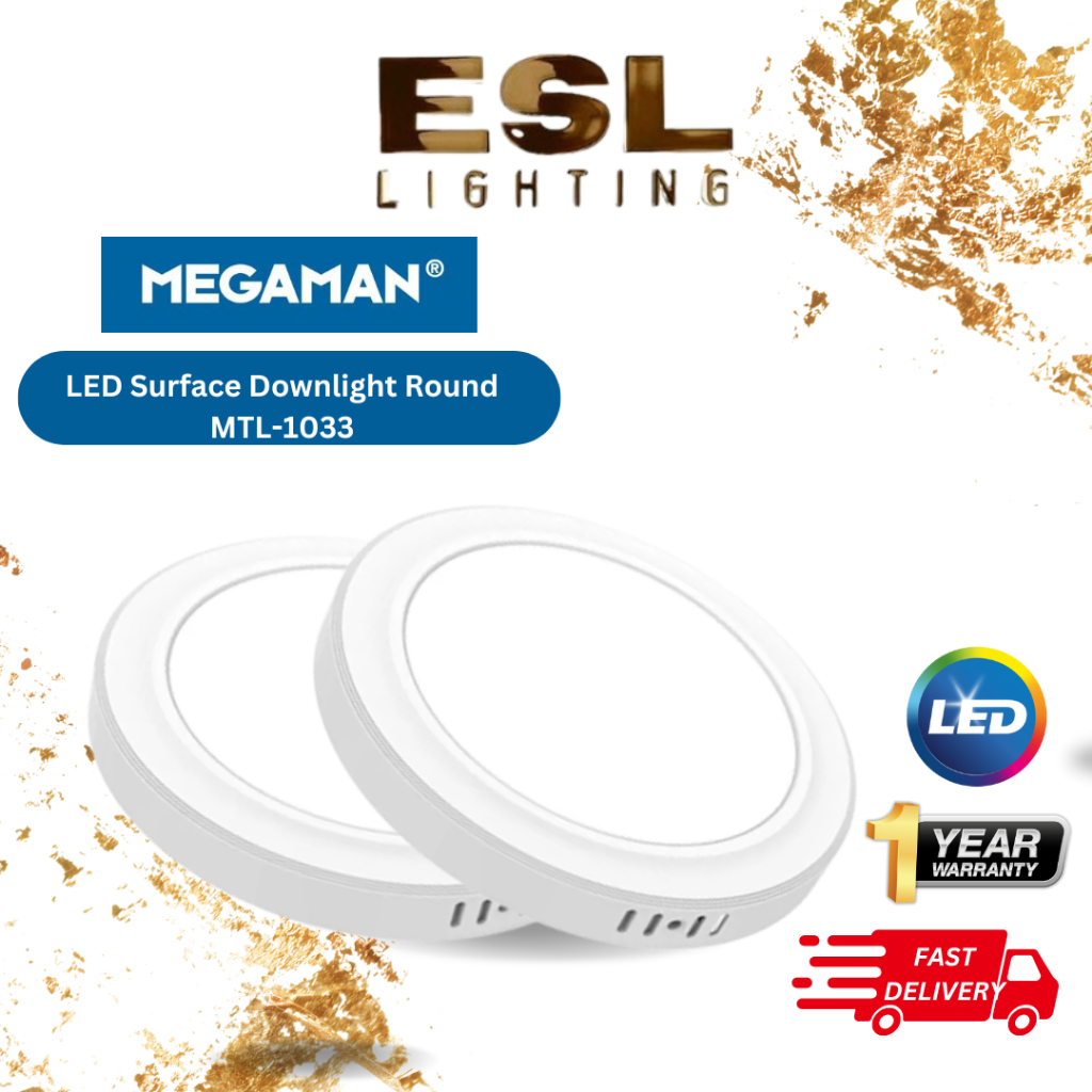 MEGAMAN LED Surface Downlight Round MTL-1033 15W/24W/30W Mounted ...