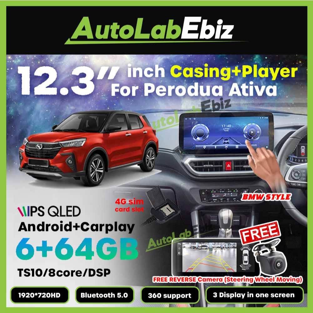 [FOC AHD Camera] Perodua ATIVA [6+128gb] 12.3" inch Android Player ...