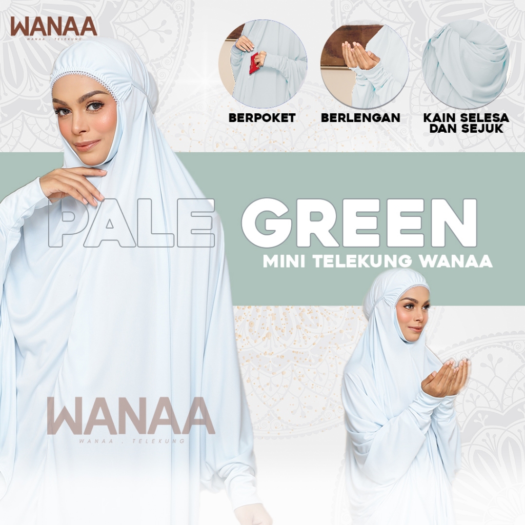 [WANAA COLLECTION] MINI TELEKUNG BUAT TRAVEL, UMRAH & HAJI - Pale Green ...