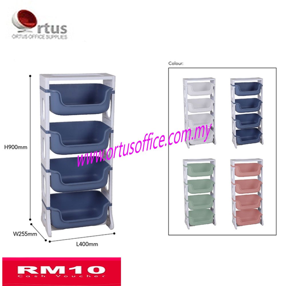 Large Size 3 Tier Storage Box Organizer / Rack Toy Rak Trolley ...