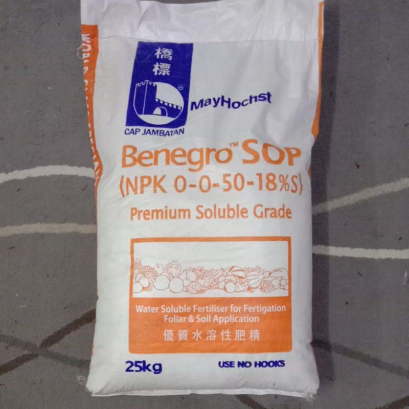 1Kg Sulphate Of Potash Grade Fertigasi Fertilizer SOP Hydroponic ...