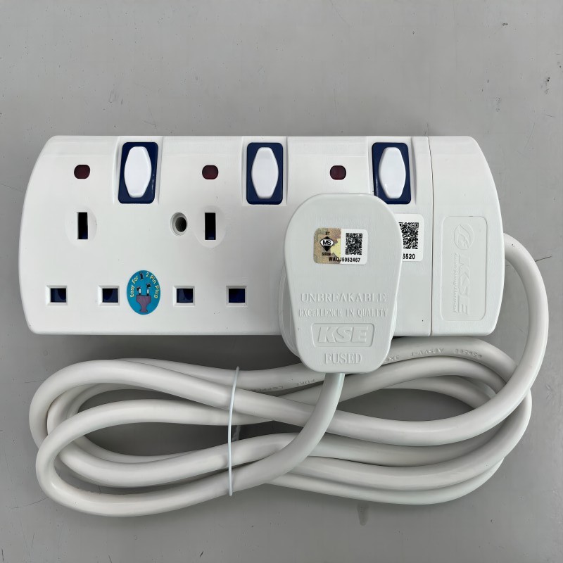 extension 3 plug 2 / 3 / 4 / 5 Gang SIRIM 5M Heavy Light Duty Extension ...
