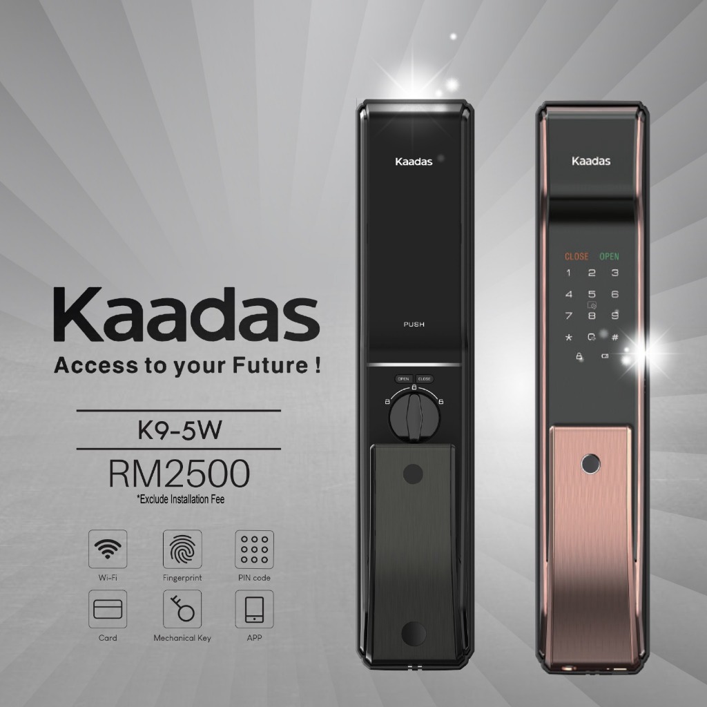 KAADAS Push & Pull Lock K9-5W (WIFI) - Germany Brand 2 Years warranty | Shopee Malaysia